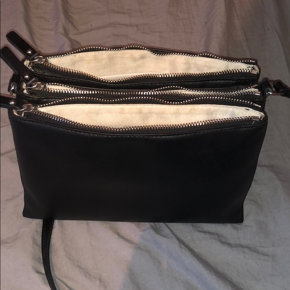 French Connection | Bags | French Connection Three Zip Cross Body Black ...